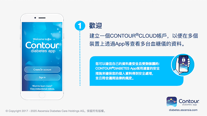 CONTOUR®DIABETES app 應用程式